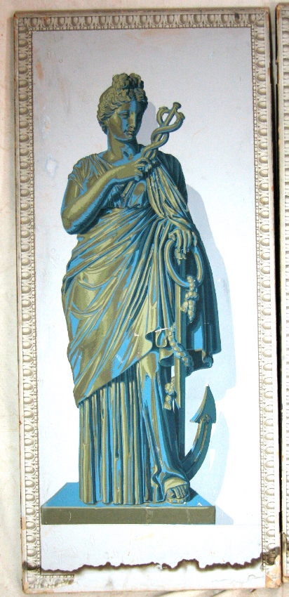 Set of Four Greek Goddesses French Wallpaper Panels