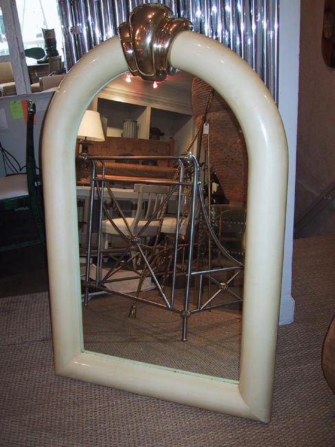 KARL SPRINGER GOAT SKIN MIRROR
